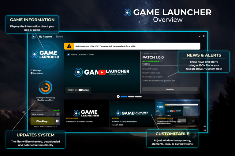 Game Launcher - Patcher and Updater | Unity, Unreal Engine Asset